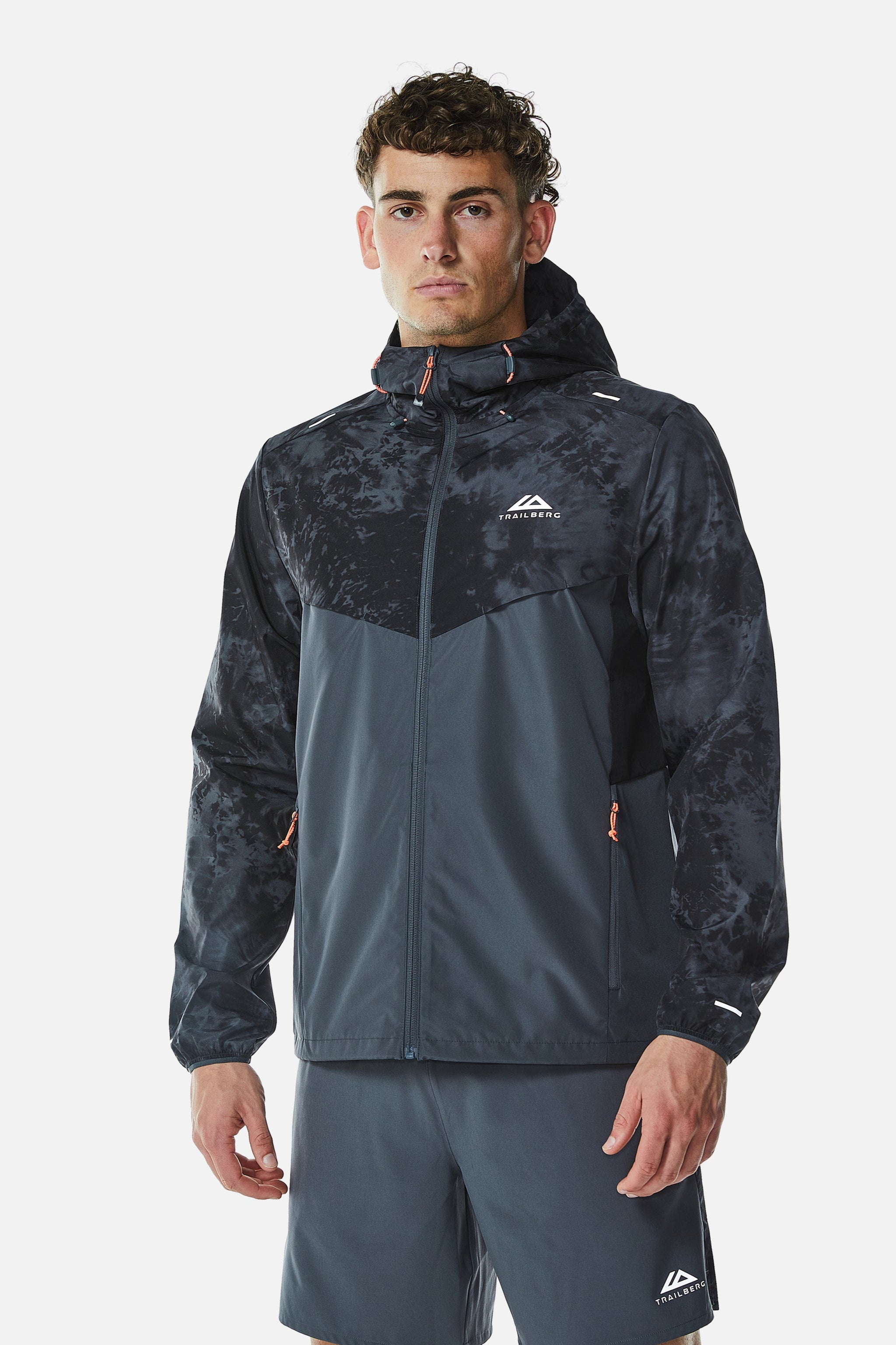 Tie Dye Windbreaker - Iron Grey/Black