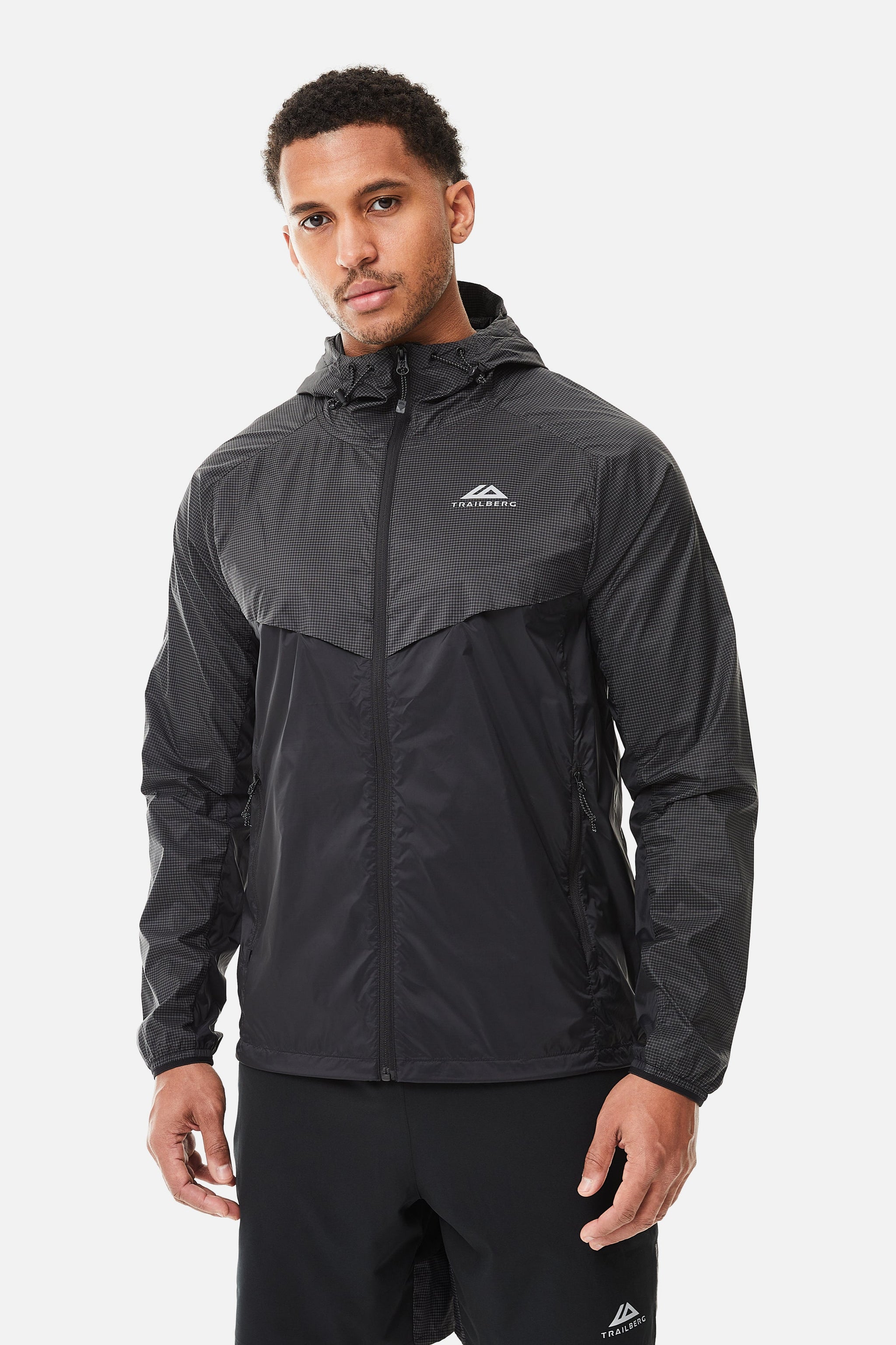 Rapid Grid Windbreaker - Black