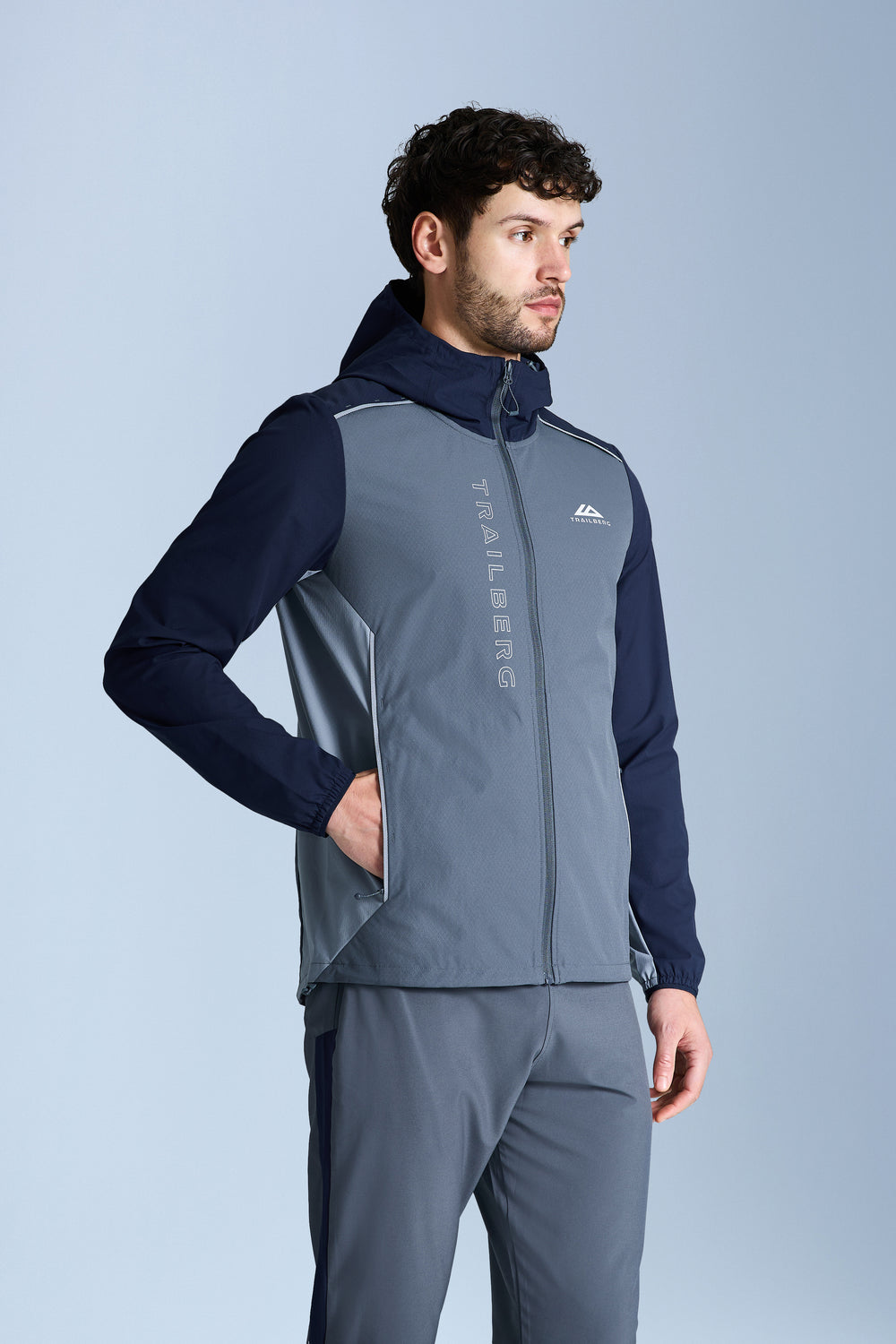 AW25 Triathlon Tracksuit - Storm Grey/Navy Blue