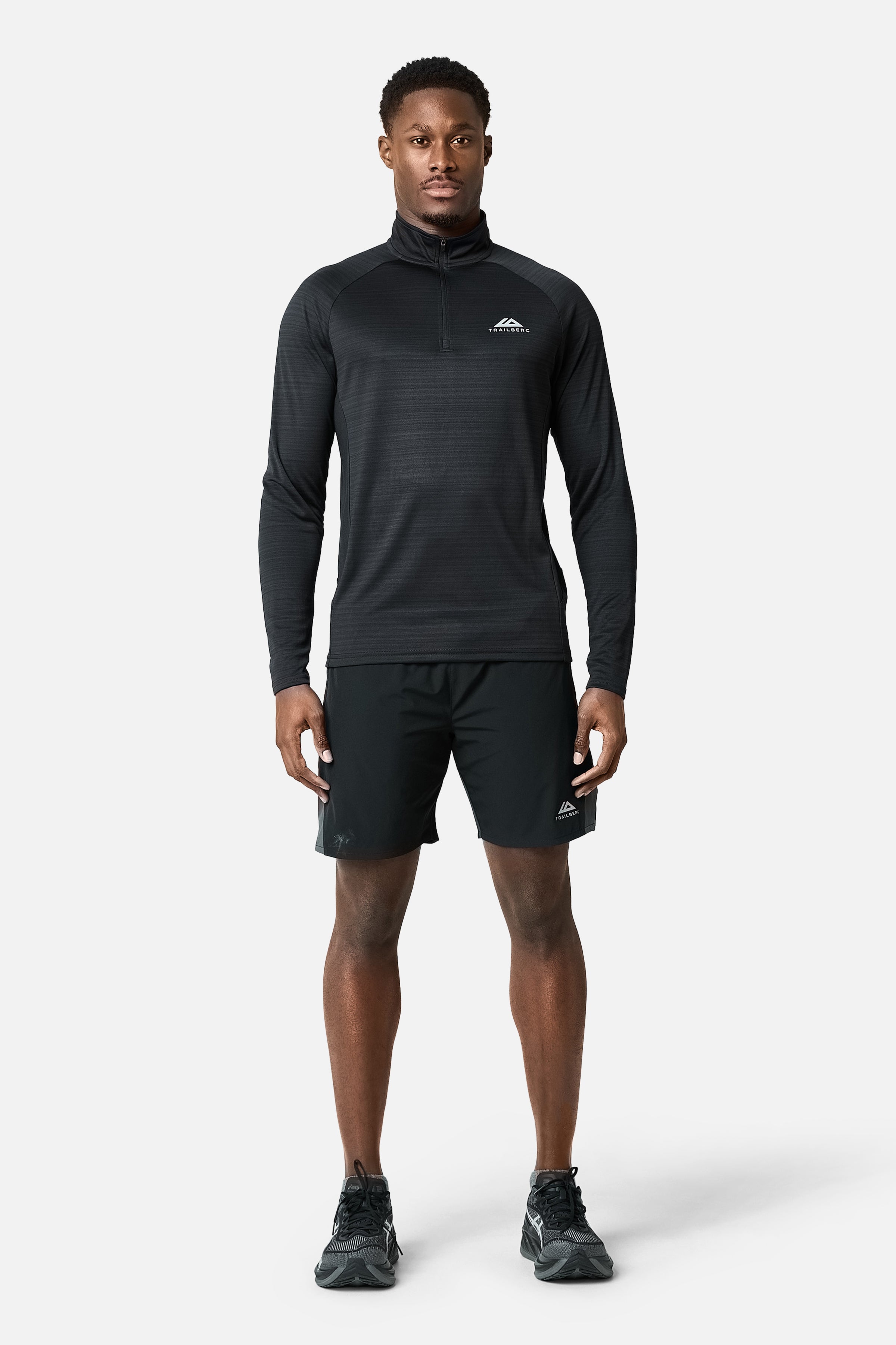SS26 Cloud 1/4 Zip - Black/Volcano Grey