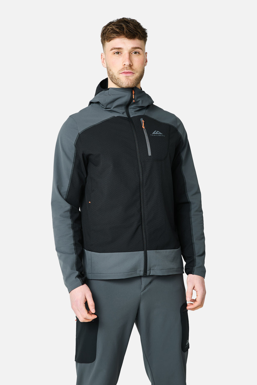 Caldera Gridded Fleece Tracksuit - Black/Grey